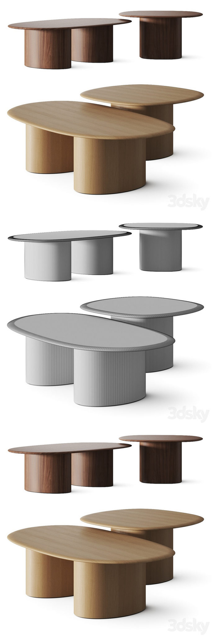 Desire FX 3d models | West Elm Organic Modular Coffee Tables – 3D Model
