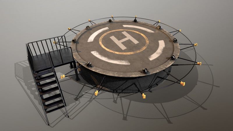Desire FX 3d models | Helipad Circular Platform 3D model