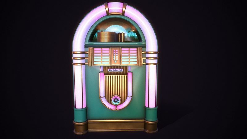 Desire FX 3d models | Jukebox retro Low-poly 3D model