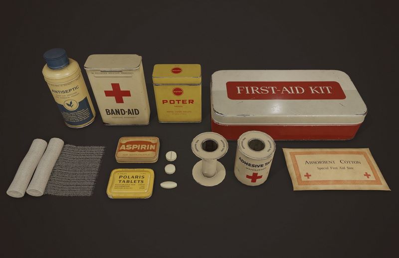 Desire FX 3d models | Vintage First Aid Kit – PBR Game Ready Low-poly ...