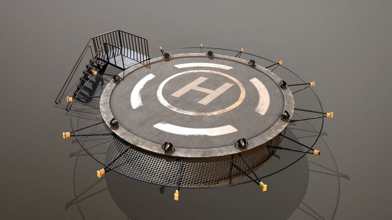 Desire FX 3d models | Helipad Circular Platform 3D model