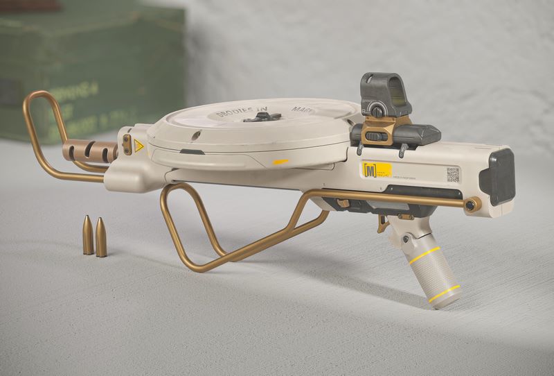 Desire FX 3d models | Futuristic Mini LMG Weapon PBR Low-poly 3D model