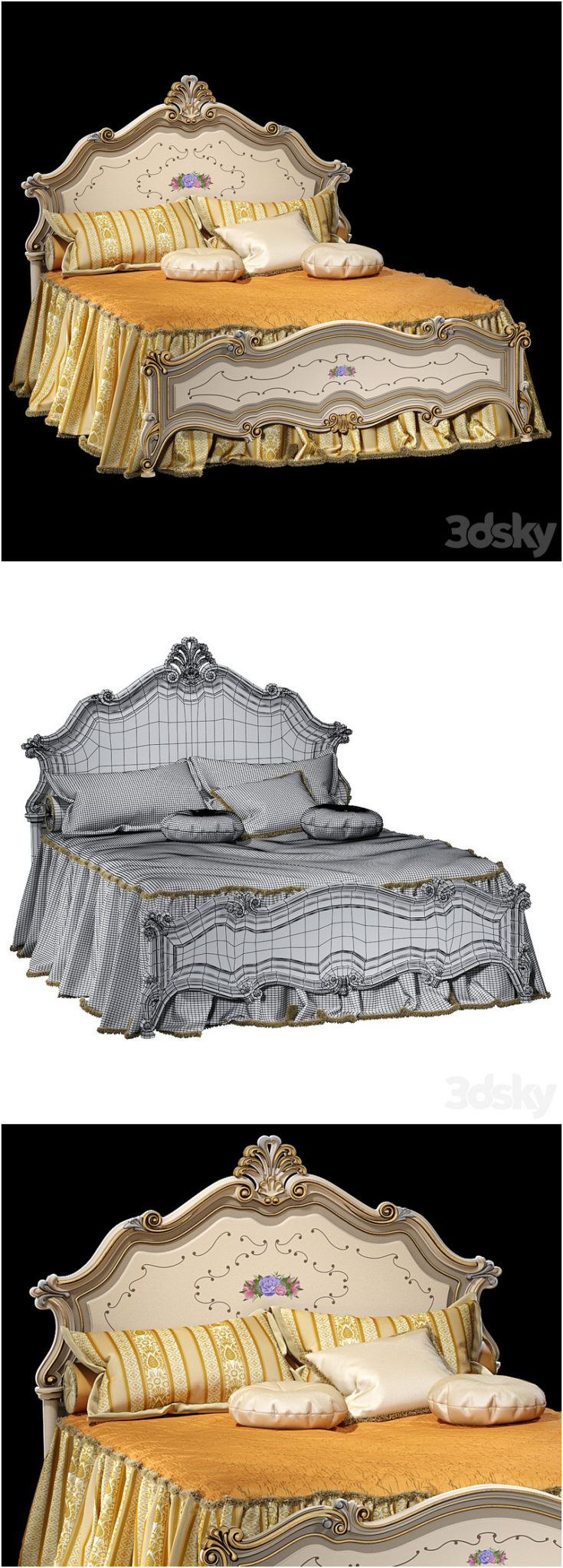 Desire FX 3d models | Bed Alberto_Mario_Ghezzani_Barocco – 3D Model