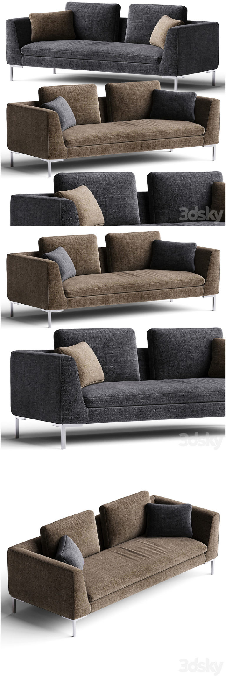 Desire FX 3d models | CHARLES Sofa By B&B Italia – 3D Model