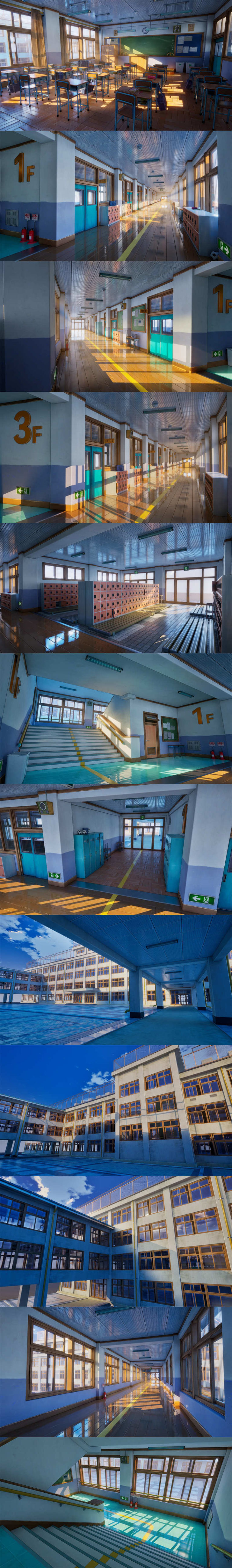 Desire FX 3d models | Cartoon Japanese School