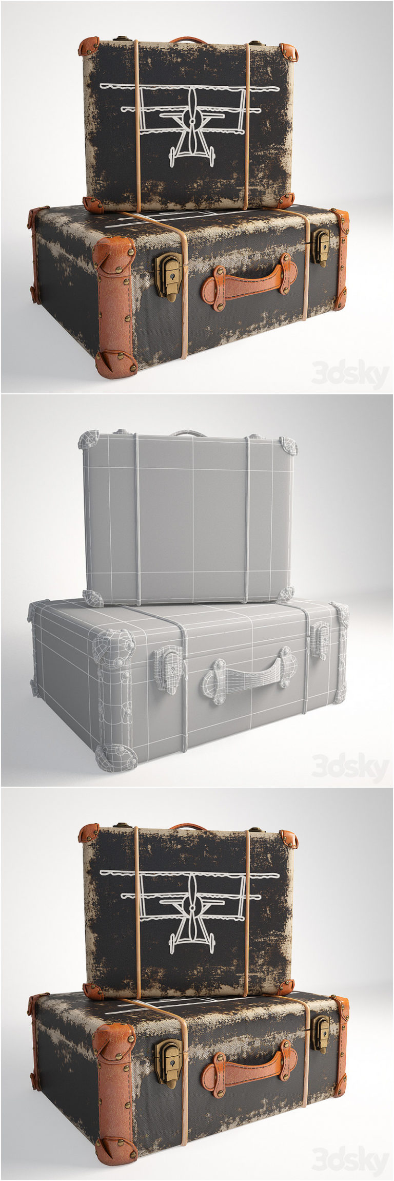 Desire FX 3d models | Chest Deco Suitcase Aviation Kare – 3D Model