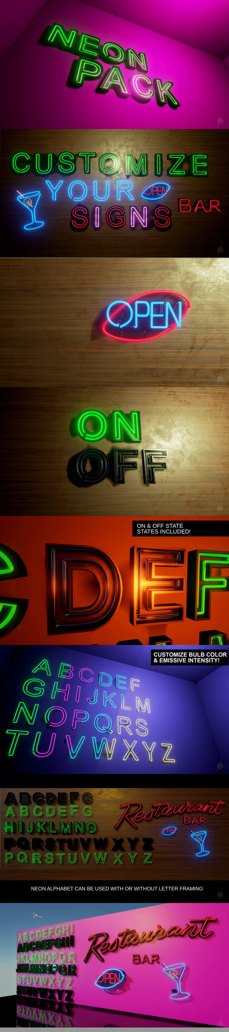 Desire FX 3d models | Customizable Neon Sign Pack