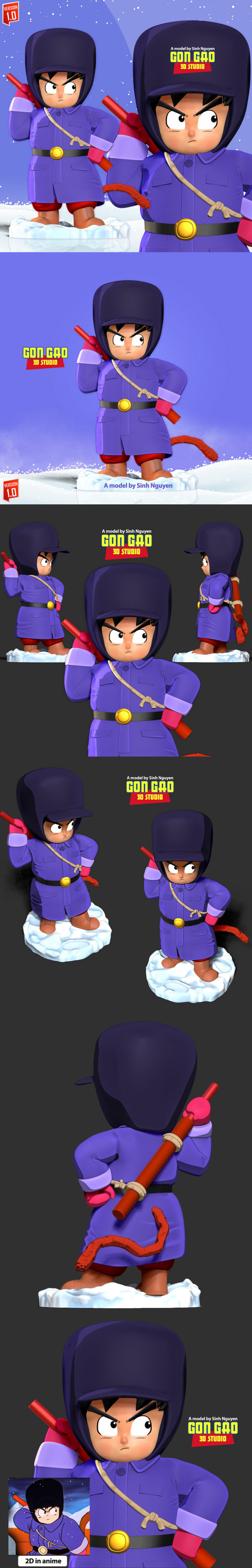 Desire FX 3d models | Kid Goku In Winter Outfit – 3D Print Model