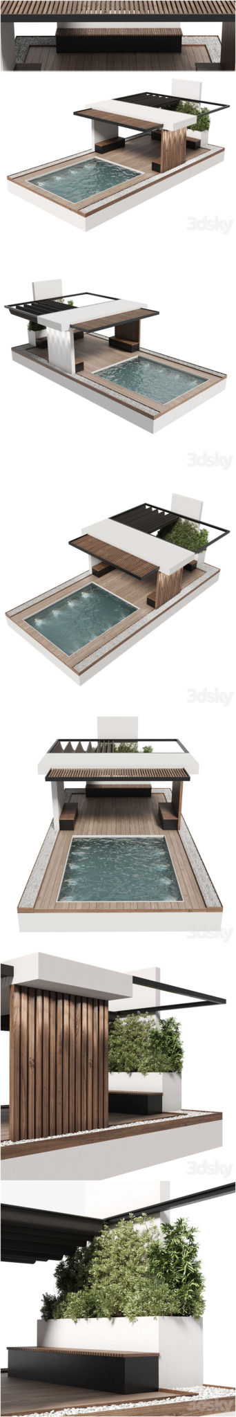 Desire FX 3d models | Landscape Furniture with pool and Roof garden 20 ...