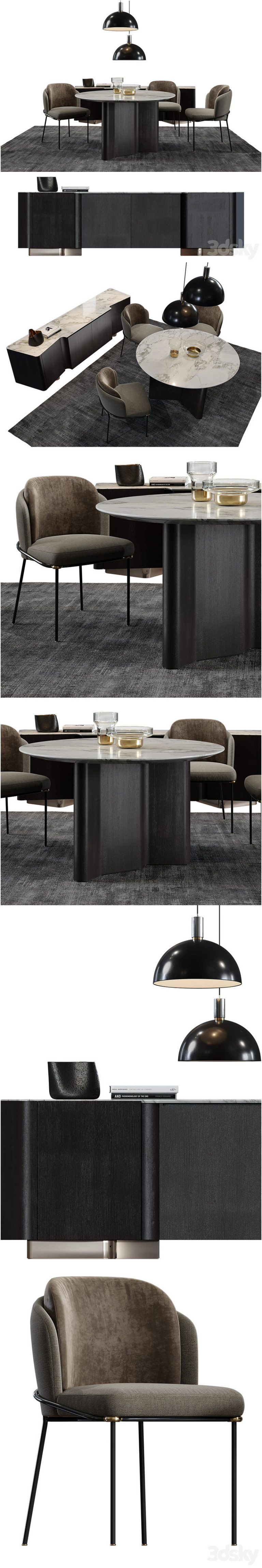 Desire FX 3d models | Minotti Set Fil Noir – 3D Model