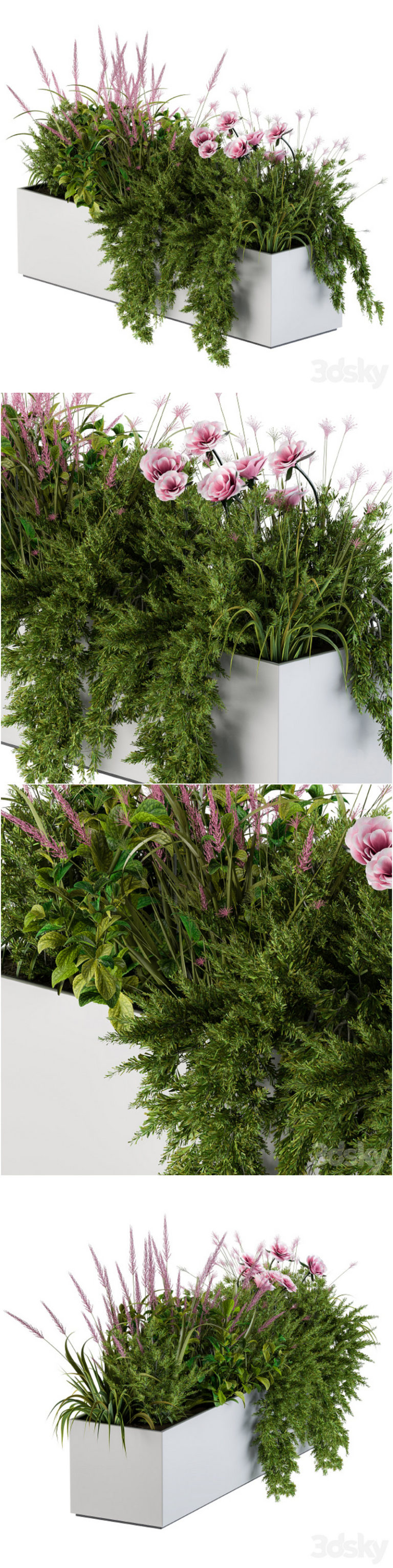 Desire FX 3d models | Planter Box For Windows Pink Flower – 3D Model