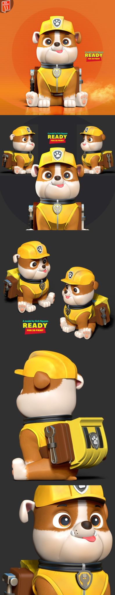 Desire FX 3d models | Rubble – Paw Patrol – 3D Print Model