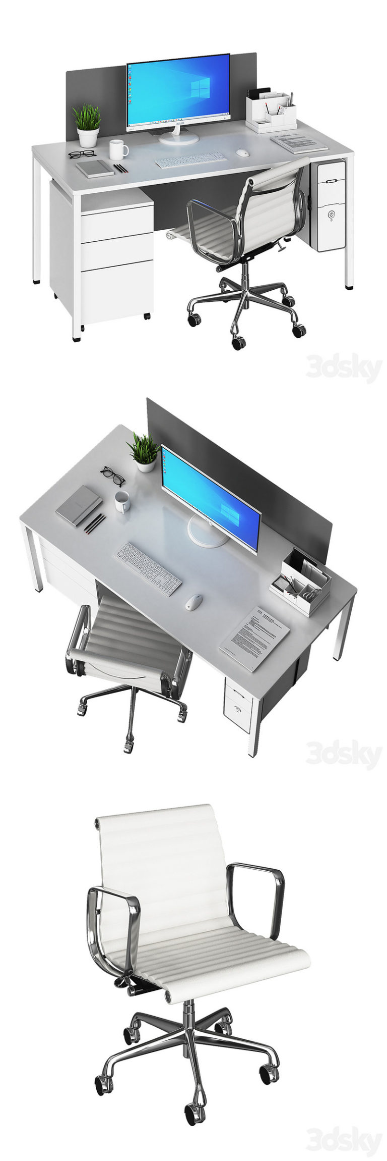 Desire FX 3d models | Vitra Office White Kit – 3D Model