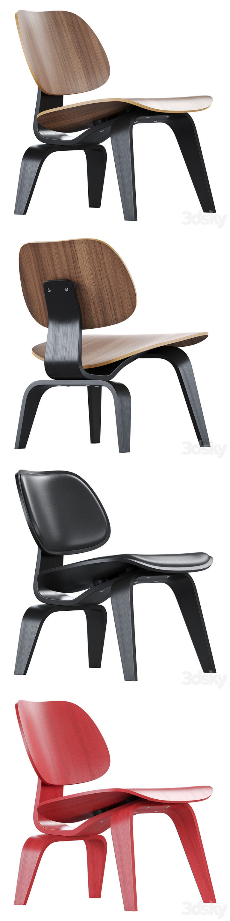 Desire FX 3d models | Vitra Plywood Lounge Chair Wood (LCW) – 3D Model