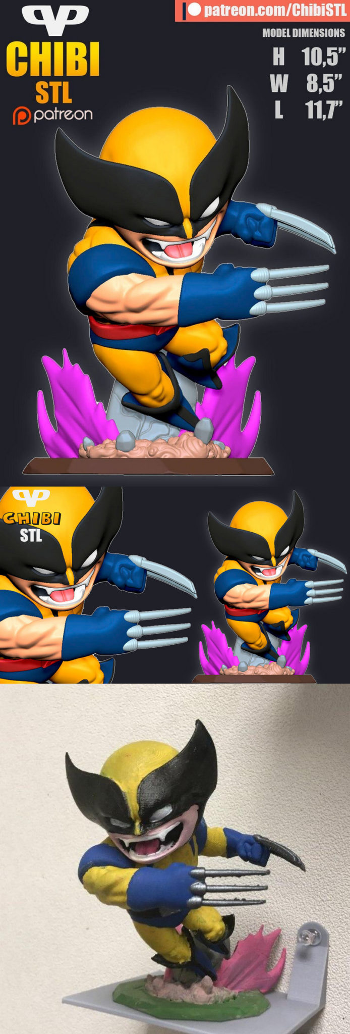 Desire FX 3d models | Wolverine Chibi – 3D Print Model
