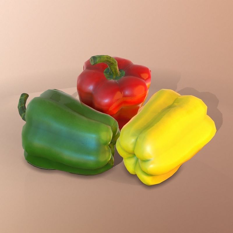 Desire FX 3d models | Bell pepper Low-poly 3D model Low-poly 3D model