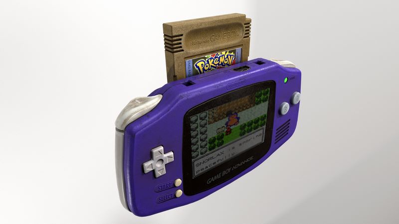 Desire FX 3d models | Gameboy Advance plus Pokemon Gold Cartridge Low ...