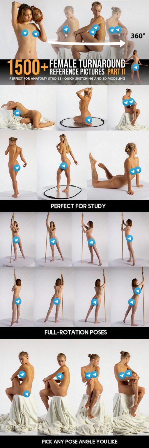 Desire FX 3d models | 1500+ Female Turnaround Reference Pictures – Part II