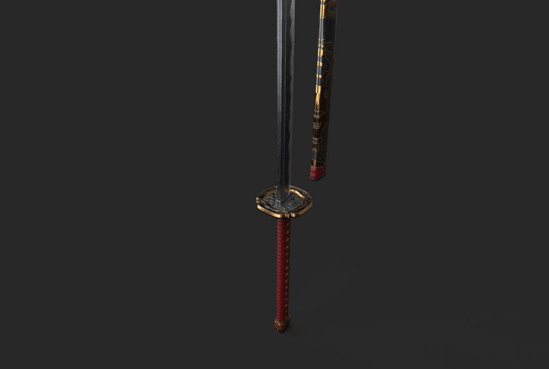 Desire FX 3d models | Japan Katana Low-poly 3D model