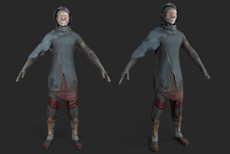Desire FX 3d models | Cyber spy realtime PBR character Low-poly 3D model