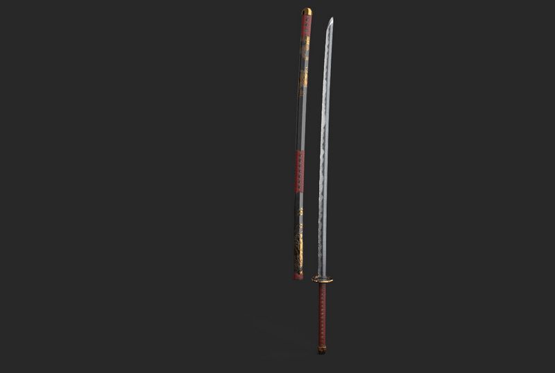 Desire FX 3d models | Japan Katana Low-poly 3D model