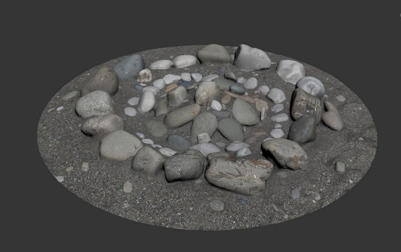 Desire FX 3d models | Stacked stones on the ground Low-poly 3D model