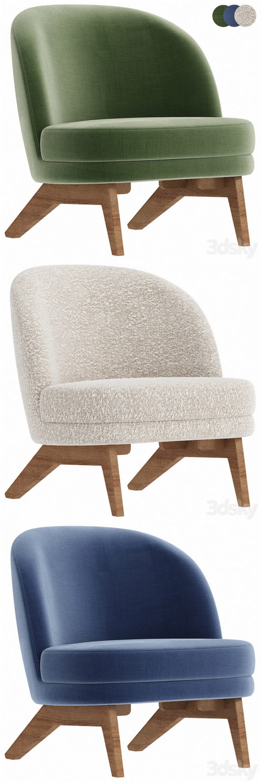Desire FX 3d models | Armchair Pyle Cozy White – 3D Model