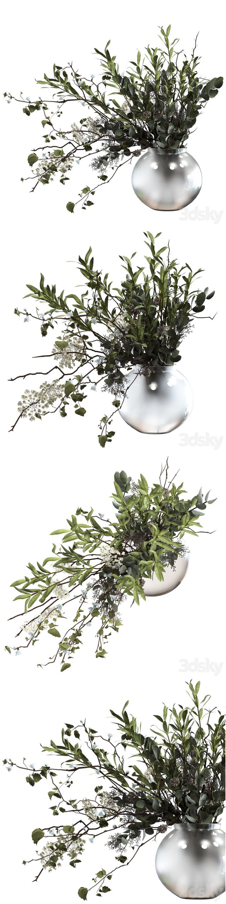 Desire FX 3d models | Bouquet of branches with foliage, sprigs of ...