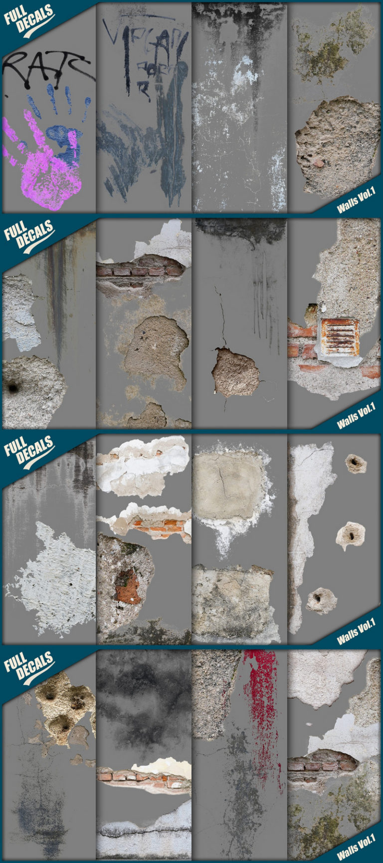 Desire FX 3d models | Decals Walls and Paint Vol. 1