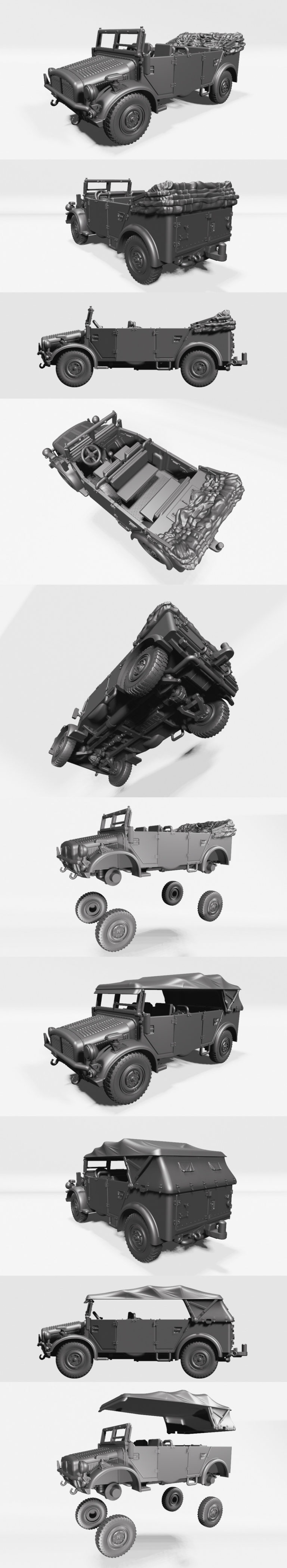 Desire FX 3d models | Horch 108 Type 40 (Open and Closed) (Germany, WW2 ...