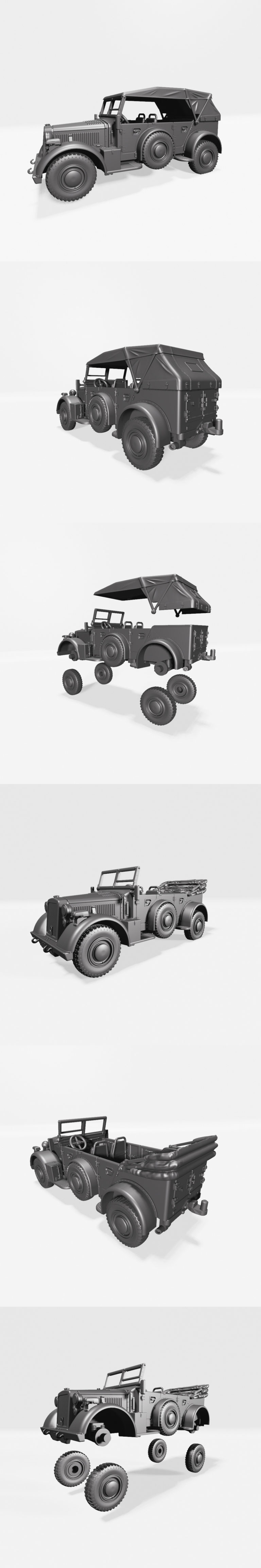 Desire FX 3d models | Horch 901 (Kfz.15) (Open and Closed) (Germany ...