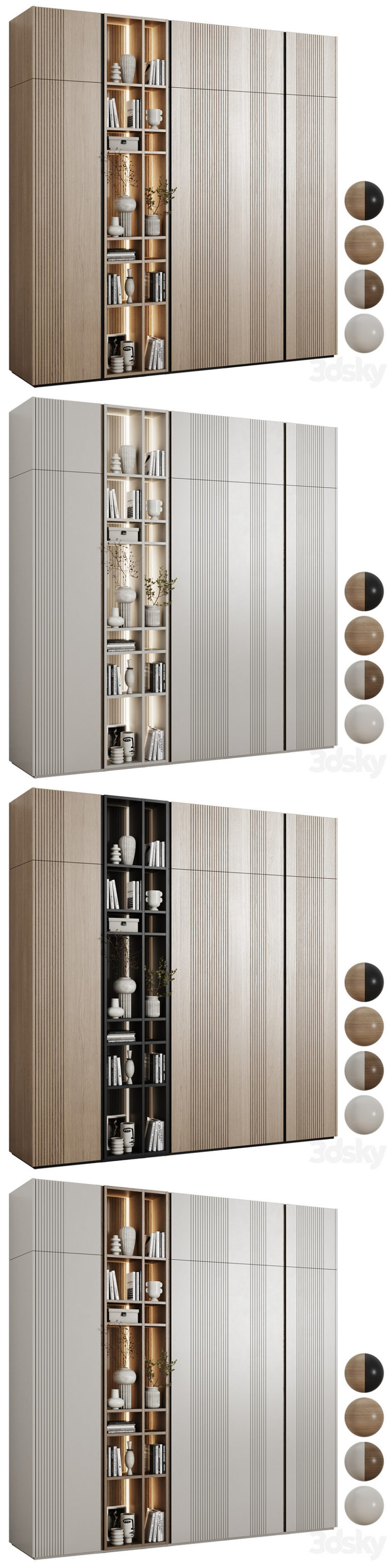 Desire FX 3d models | Modular wardrobe in a modern minimalist style 90 ...