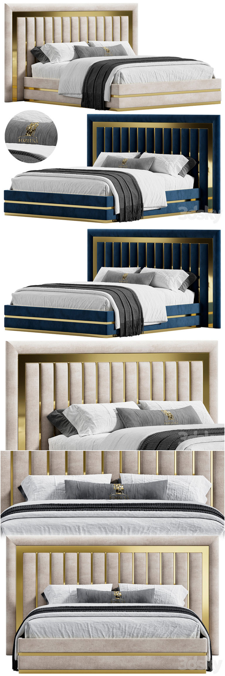 Desire FX 3d models | Monoko bed by Fortune home – 3D Model