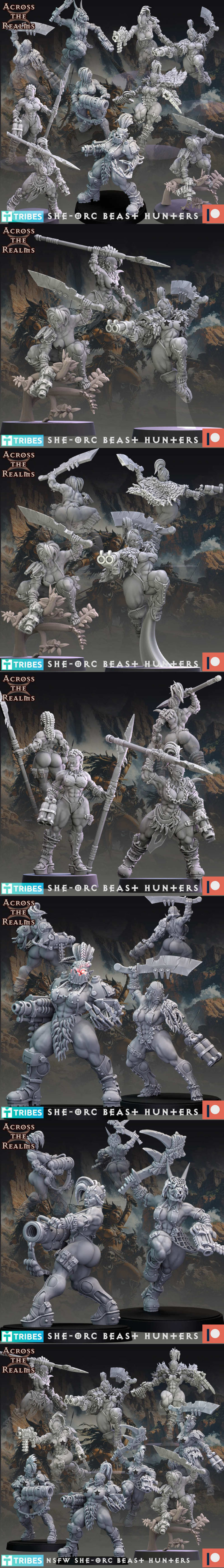 Desire FX 3d models | She-Orc Beast Hunters – 3D Print Model