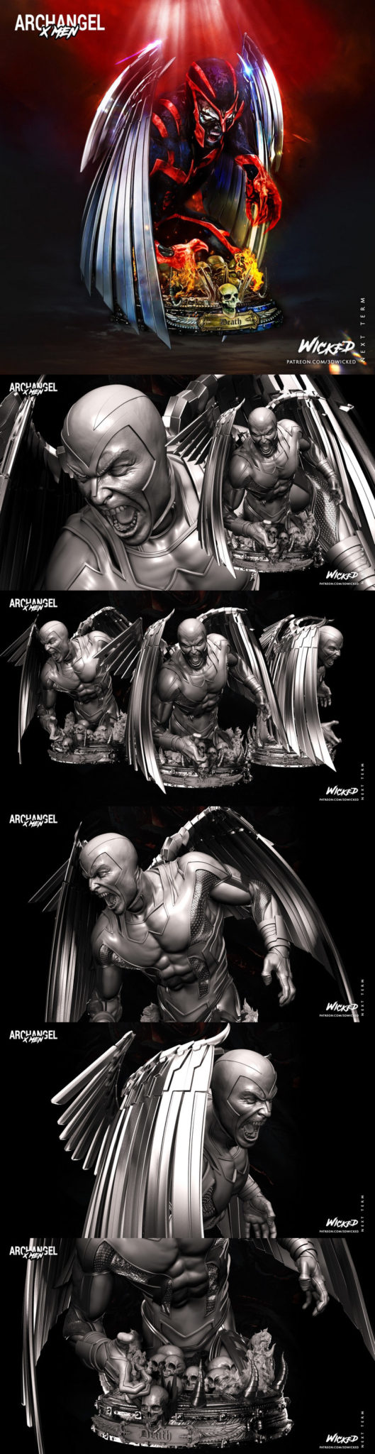 Desire FX 3d models | Wicked – Archangel Bust – 3D Print Model