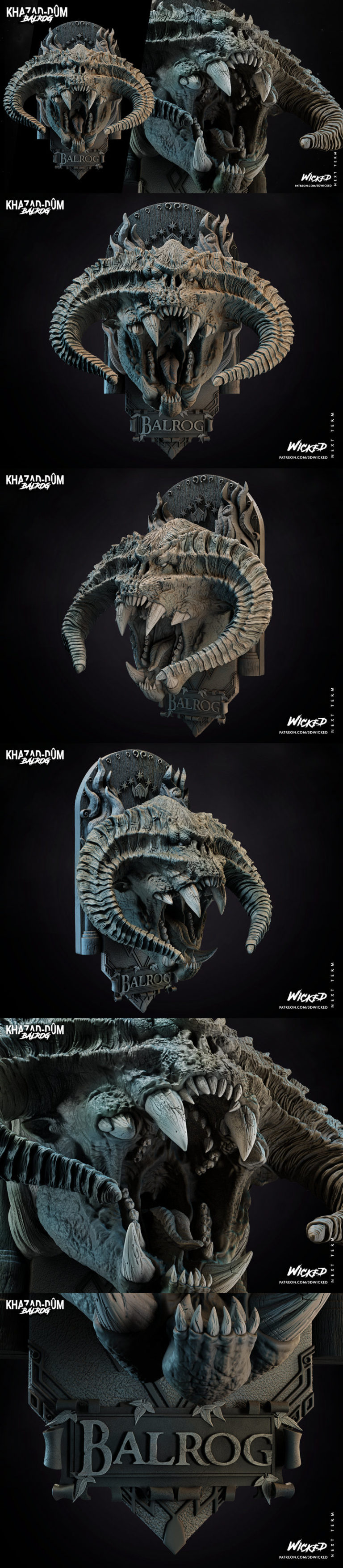 Desire FX 3d models | Wicked – Balrog Bust – 3D Print Model