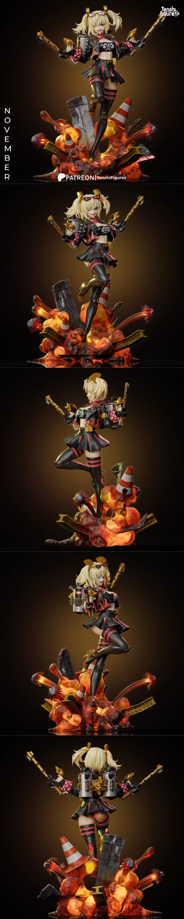 Desire FX 3d models | Tenshi Figures – Burnice White – 3D Print Model STL