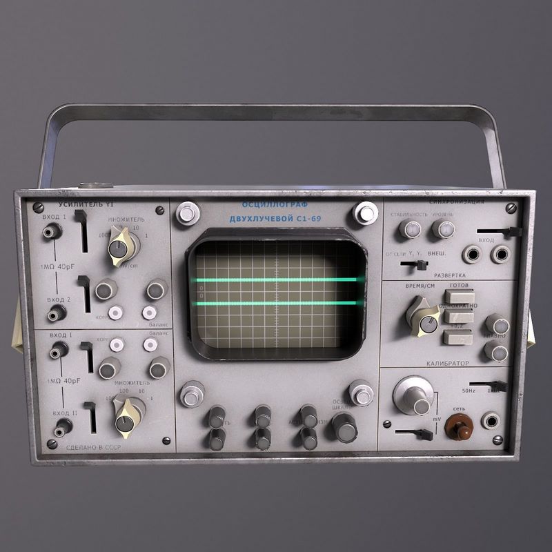 Desire FX 3d models | Soviet Oscilloscope Low-poly 3D model