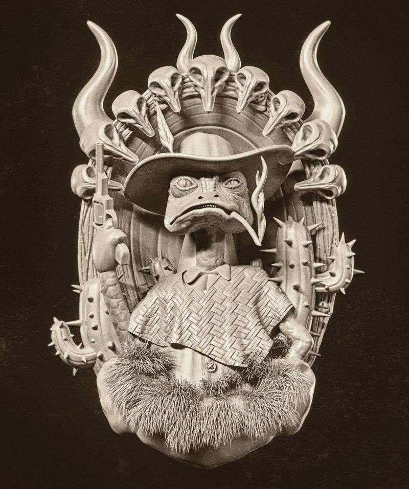 Desire FX 3d models | Chameleon of the old west Rango 3D print model