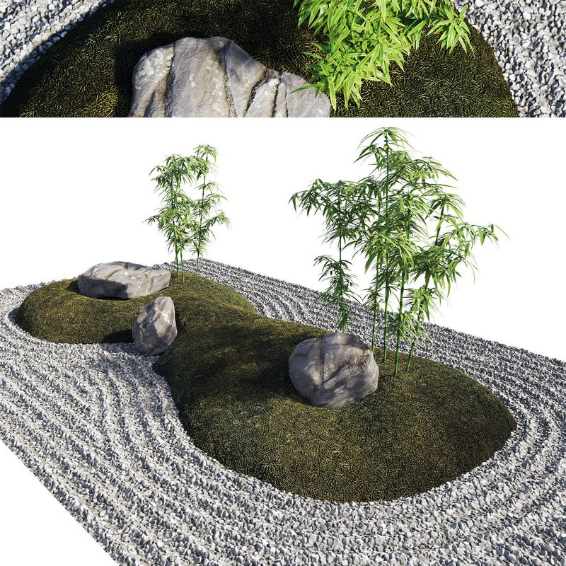 Desire FX 3d models | Japanese Rock Zen Garden 03 – PBR – Midpoly Low ...