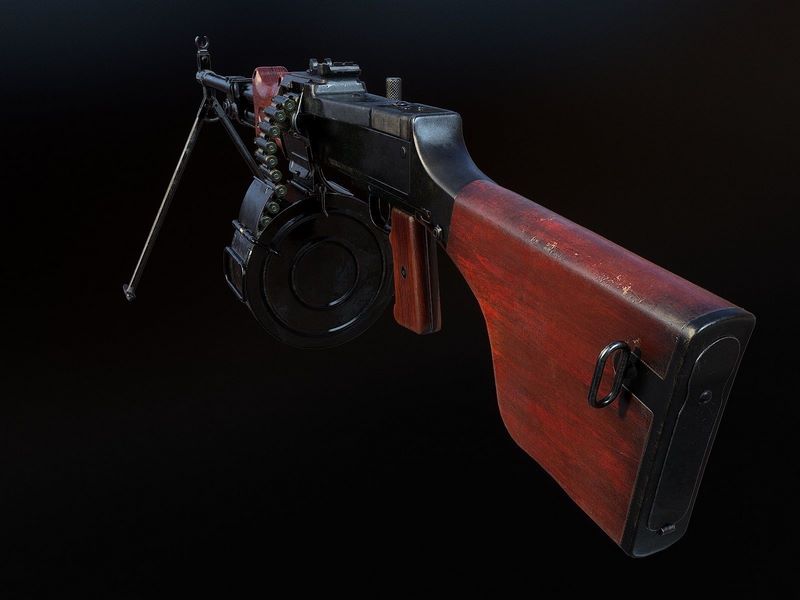 Desire FX 3d models | RPD Light Machine Gun Low-poly 3D model