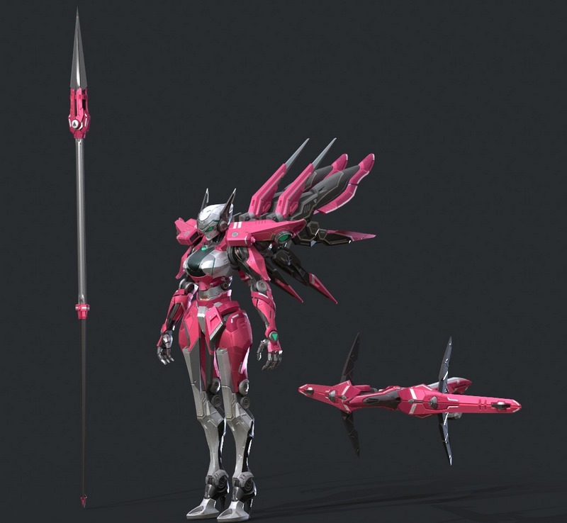 Desire FX 3d models | Maneuvering gundam pink 3D model