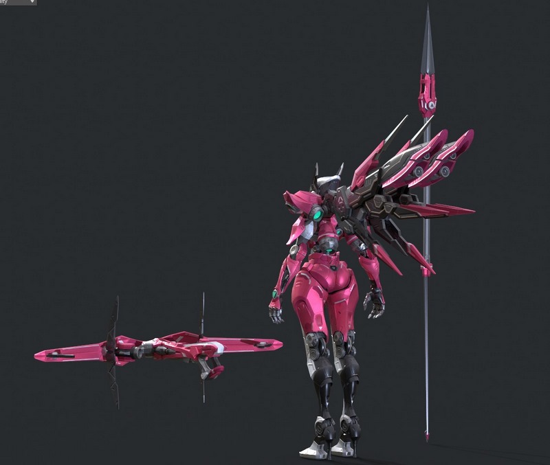 Desire FX 3d models | Maneuvering gundam pink 3D model