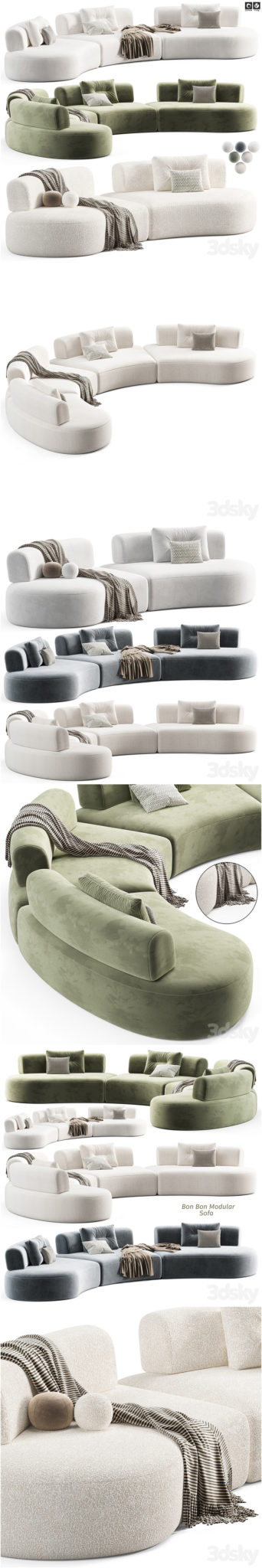 Desire FX 3d models | Bon Bon Modular Sofa – 3D Model