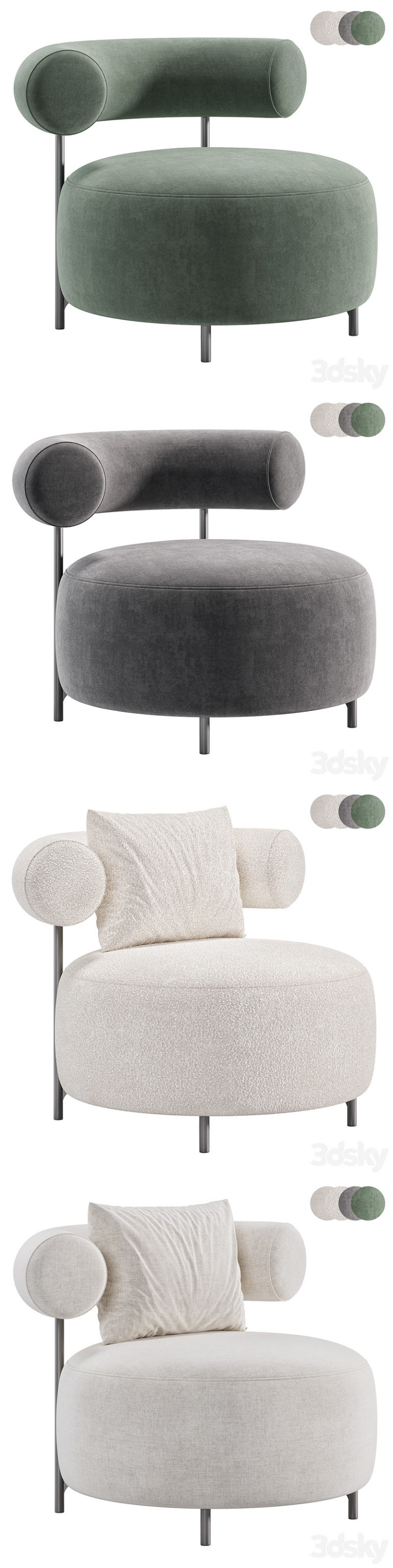Desire FX 3d models | Bon bon armchair – 3D Model