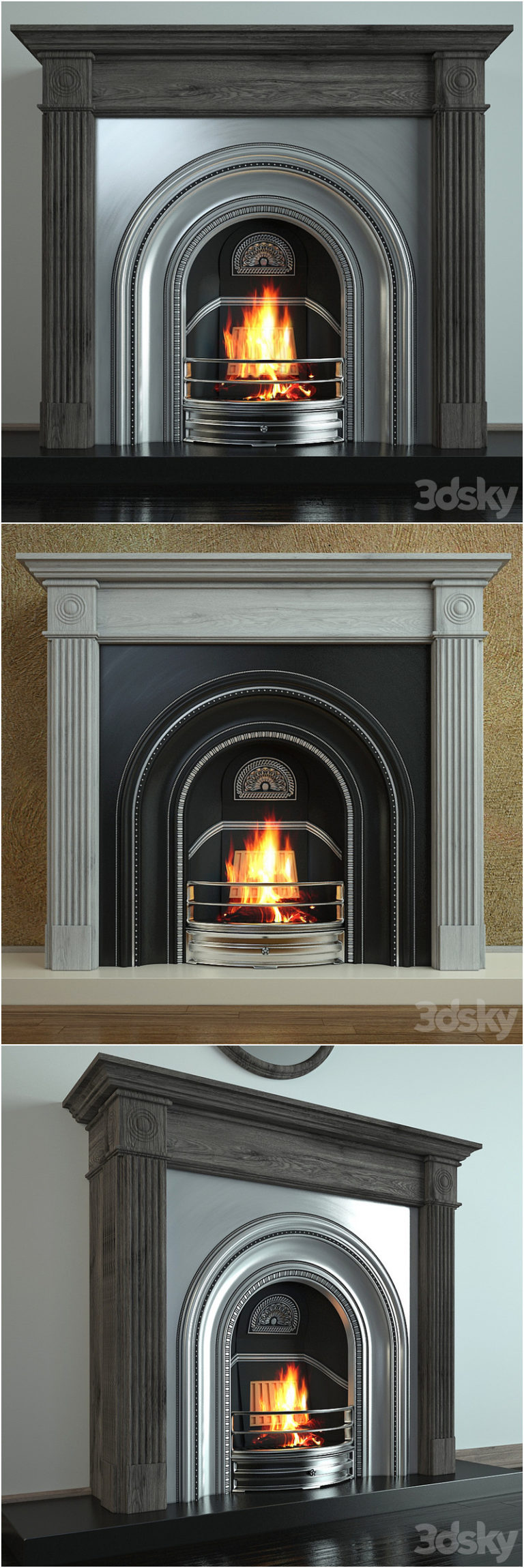Desire FX 3d models | Cast iron fireplace Stovax – DECORATIVE ARCHED ...