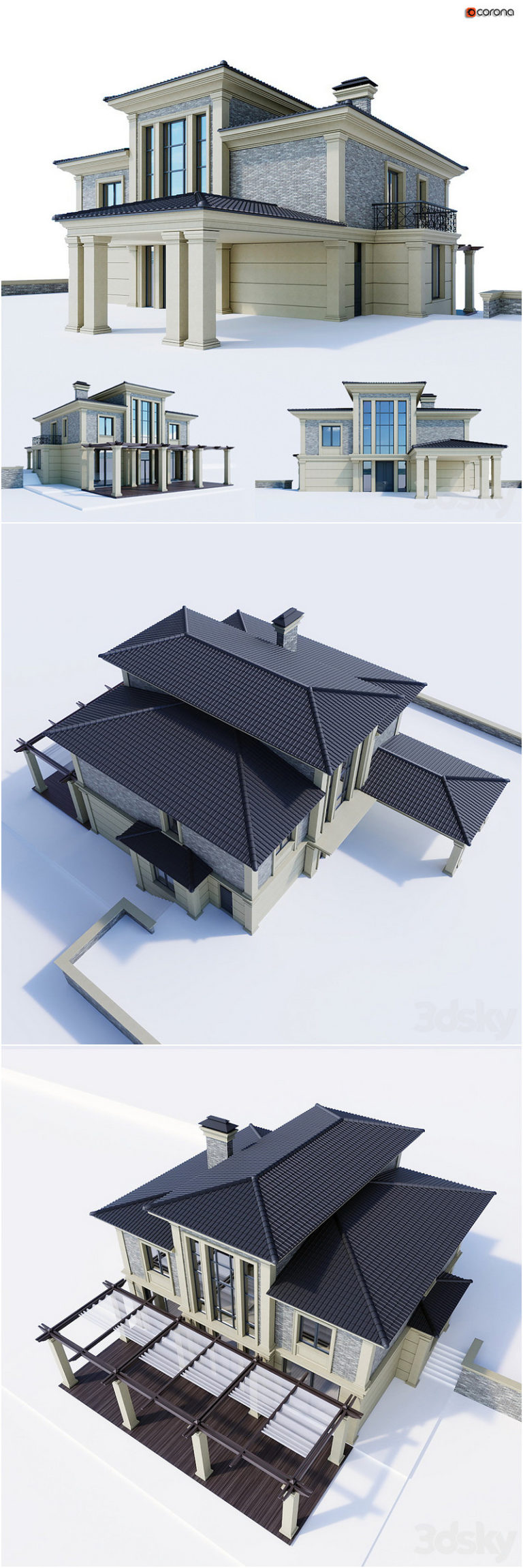 Desire FX 3d models | Classic house – 3D Model