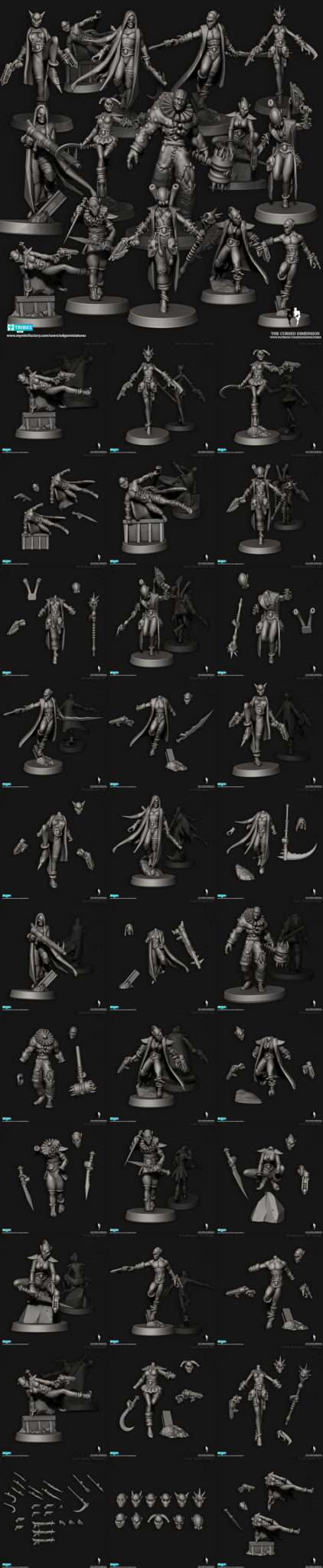 Desire FX 3d models | Dark Jesters – Space Elves – 3D Print Model