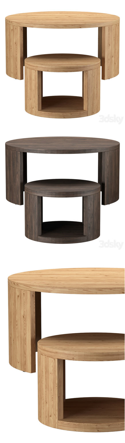 Desire FX 3d models | Folsom Round Nesting Coffee Tables – 3D Model