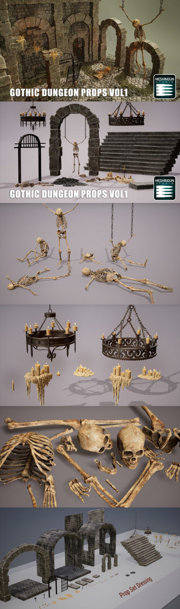 Desire FX 3d models | Gothic Dungeon Props Vol1